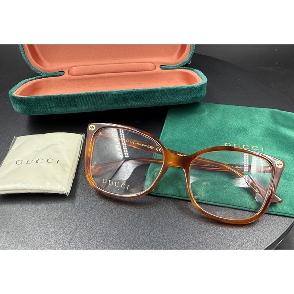 Gucci | Accessories | Gucci Gg 026o 006 Havana Brown Eyeglasses | Poshmark